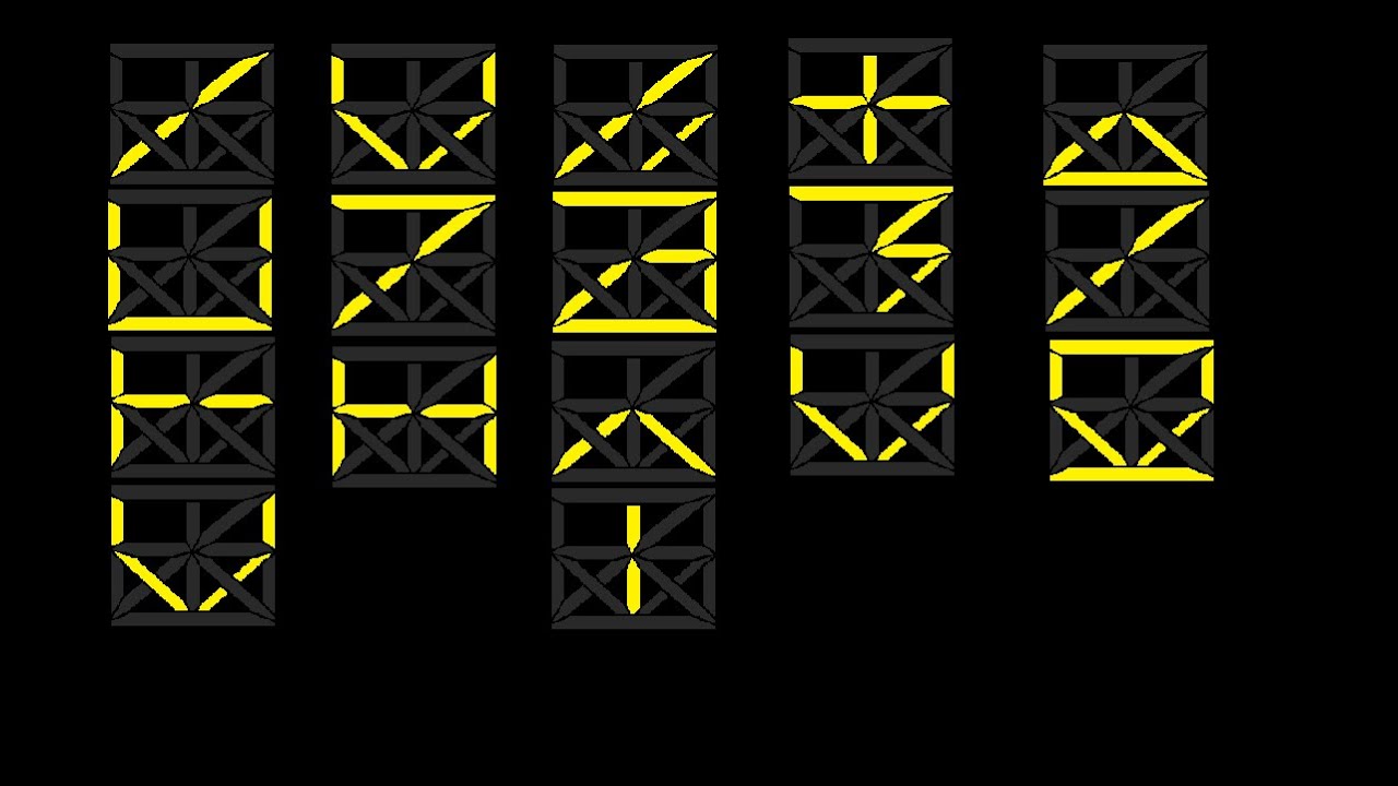 Lux Alphabet Segmented Display - YouTube