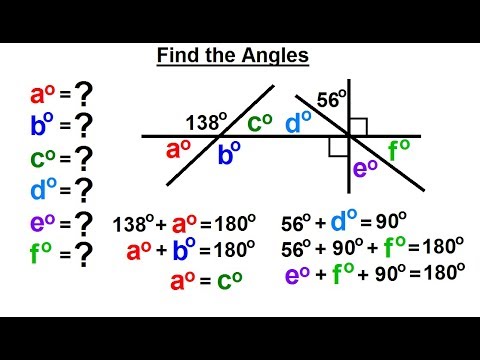 Geometry - Ch. 1: Basic Concepts (22 of 49) Find the Angles - YouTube