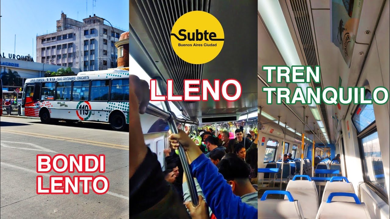 Salió TODO MAL | Subte LLENO | Colectivo LENTO | Pero Tren Tranquilo ...