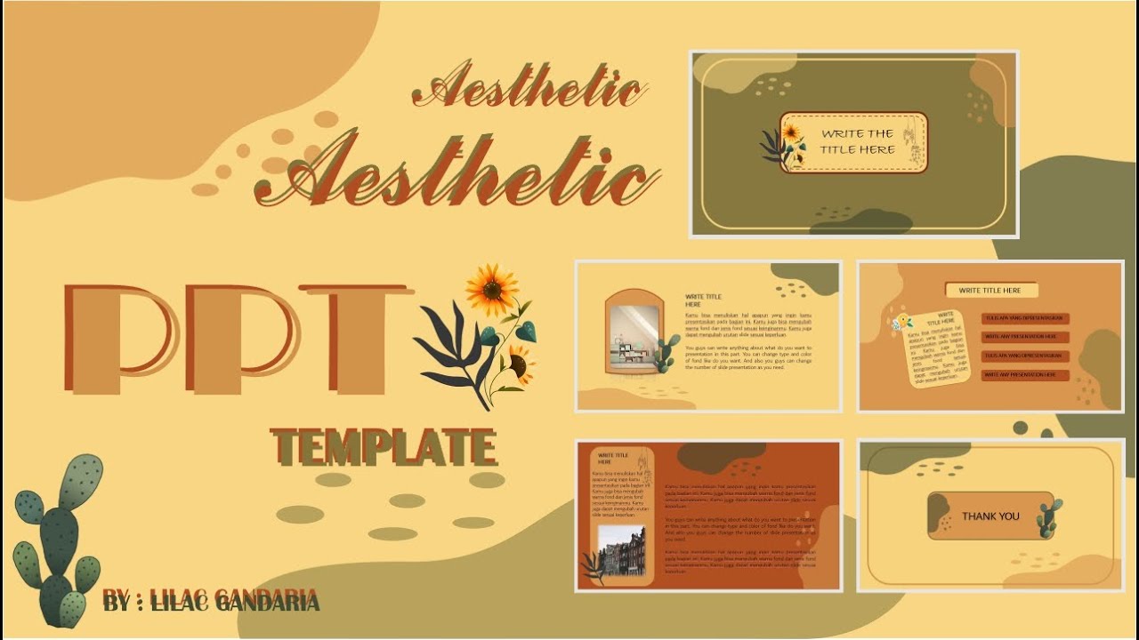 Cute Aesthetic PPT Template & Tutorial #14 - FREE Animated Slide # ...