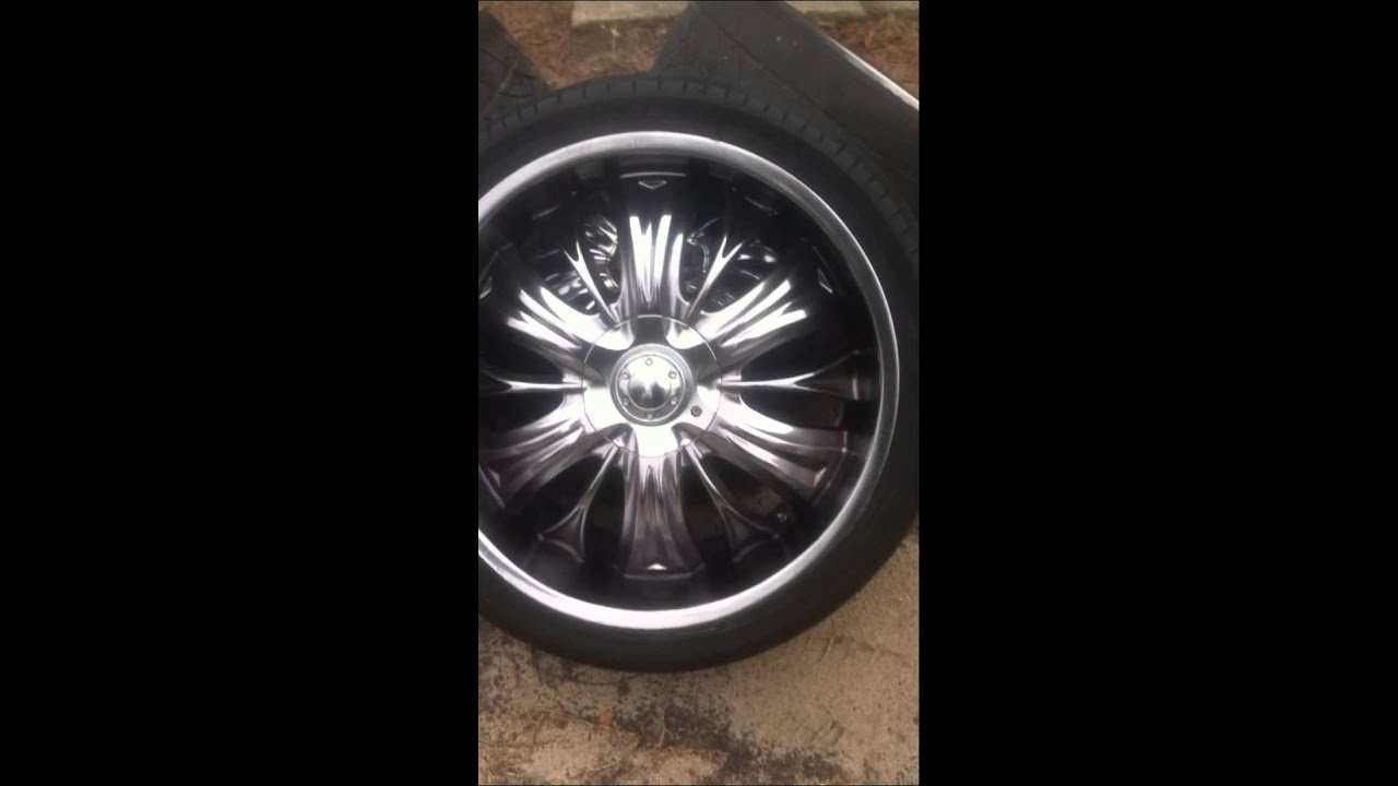 22'' Chrome Panther Python Rims w/ Tires - YouTube
