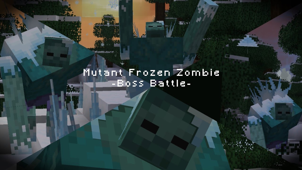 Minecraft Mutant Frozen Zombie Boss Battle (Mutant More Mod 1.20.1 ...