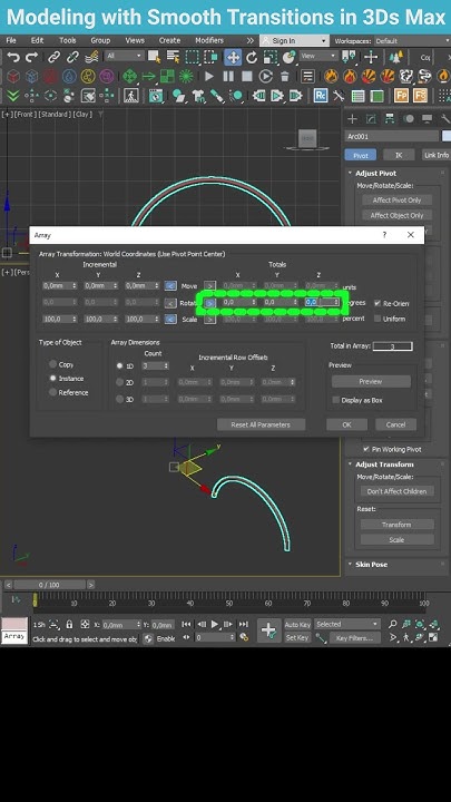 Modeling with Smooth Transitions in 3Ds Max #shorts #3dsmax #tips #transition #array - YouTube