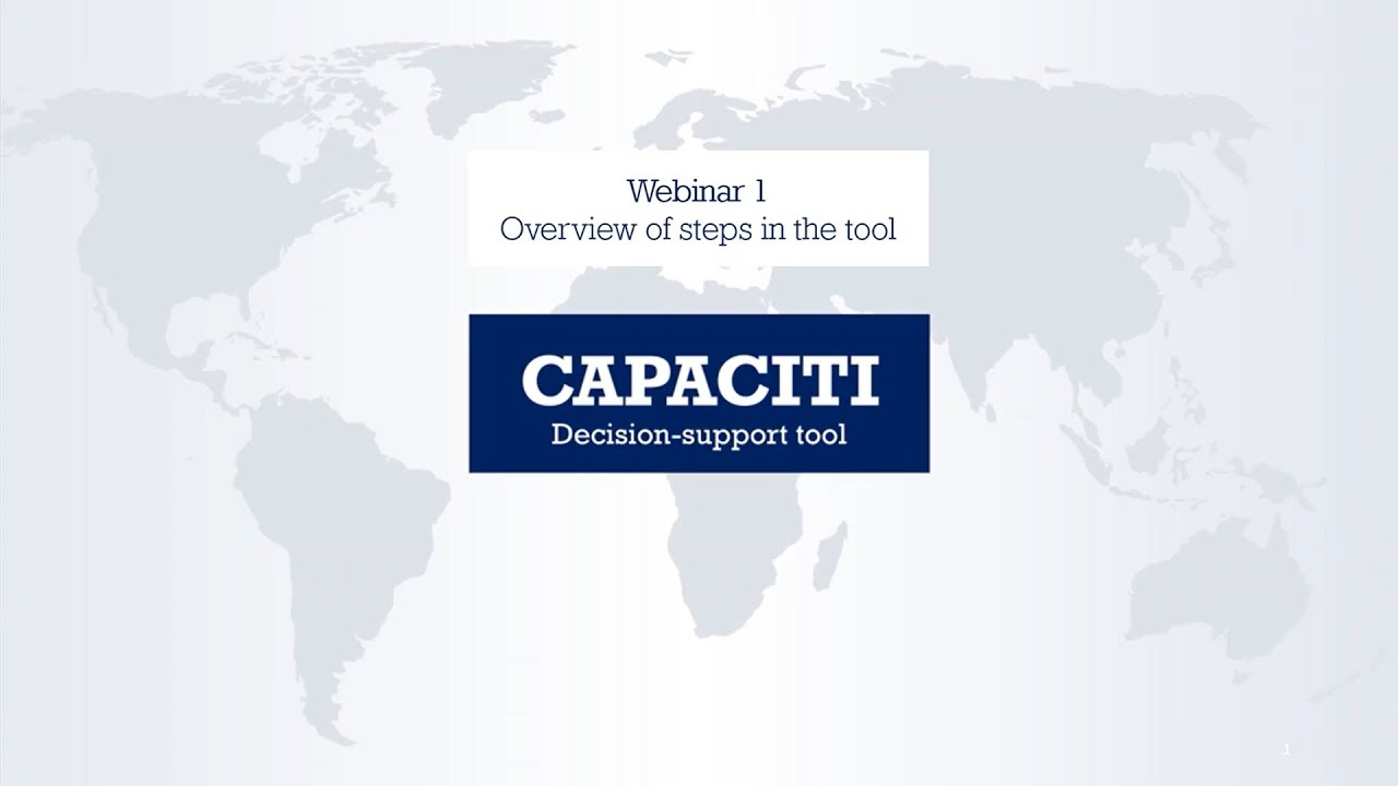 Webinar 1 on the CAPACITI decision-support tool - YouTube