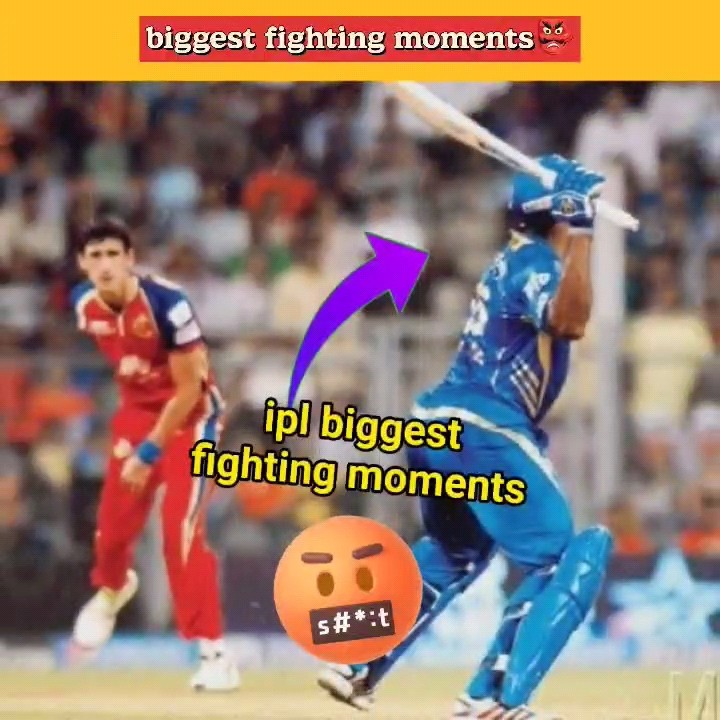 biggest fight in ipl history || pollard vs starc fight 🏏 #cricket - YouTube