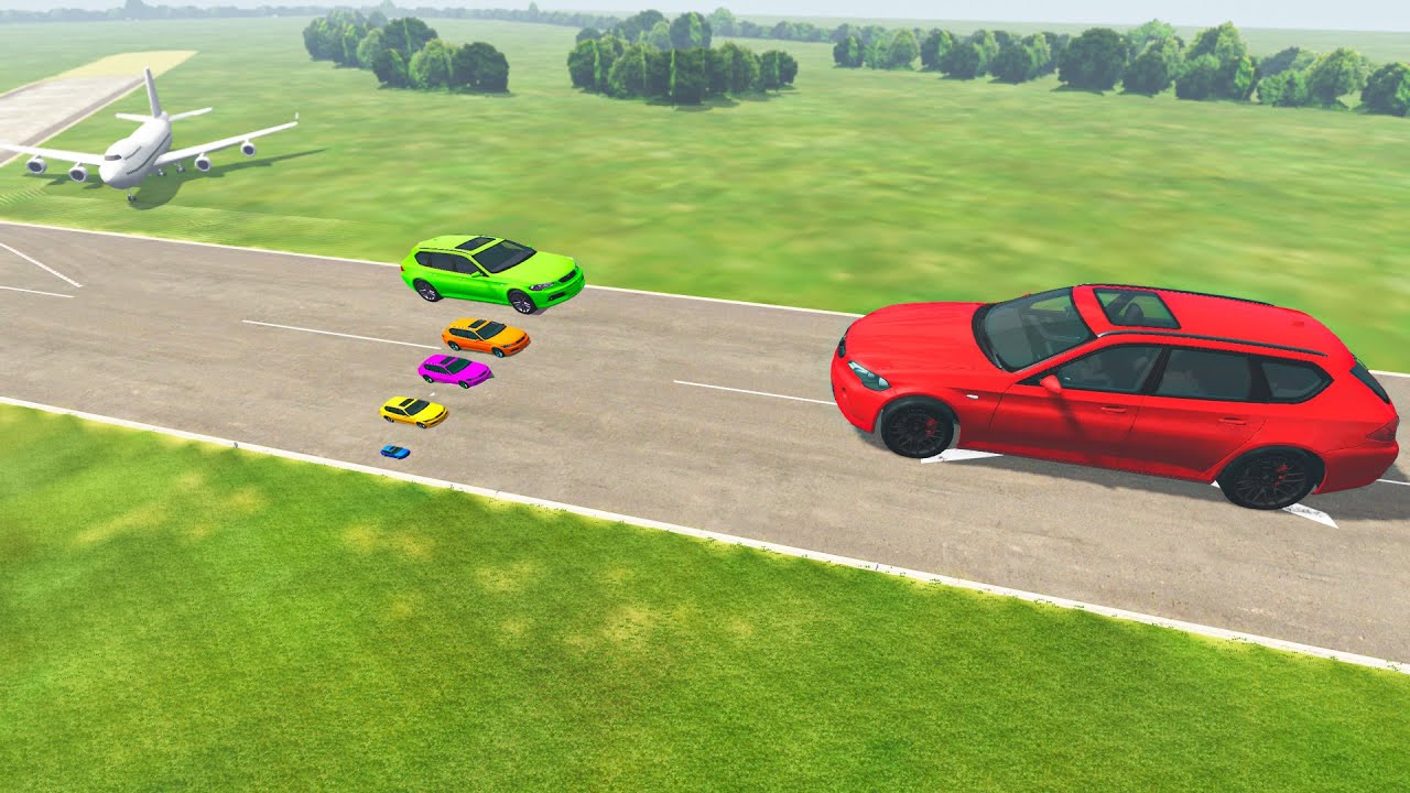 Giant car vs small cars episode 81| BeamNG drive - YouTube