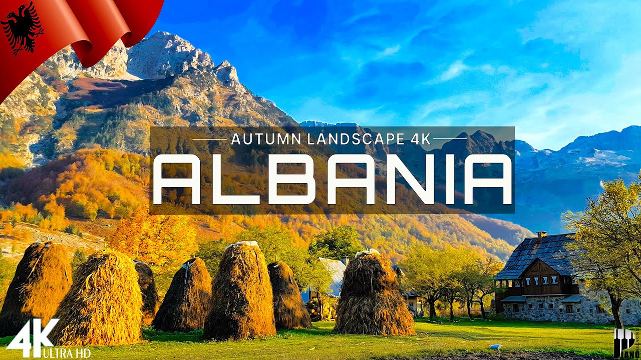 ALBANIA 4K Autumn Aerial Film 🍂 Calming Piano Music 🍂 Autumn Landscape ...