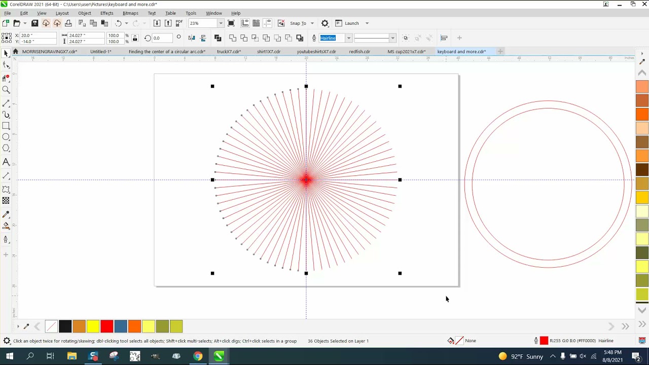 CorelDraw Tips & Tricks Dash lines around a Circle - YouTube
