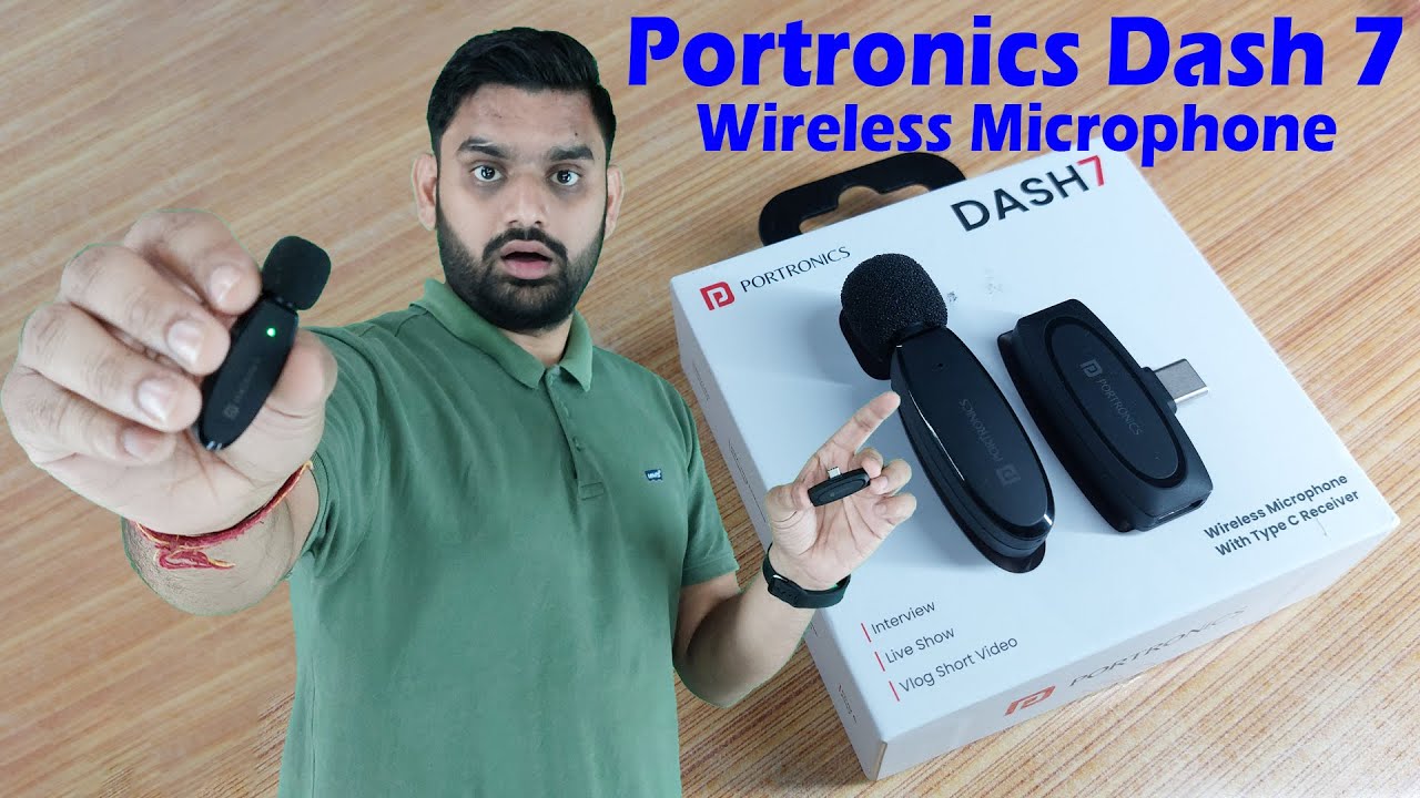 Portronics Dash 7 Wireless Microphone Unboxing & Review Of Product ...