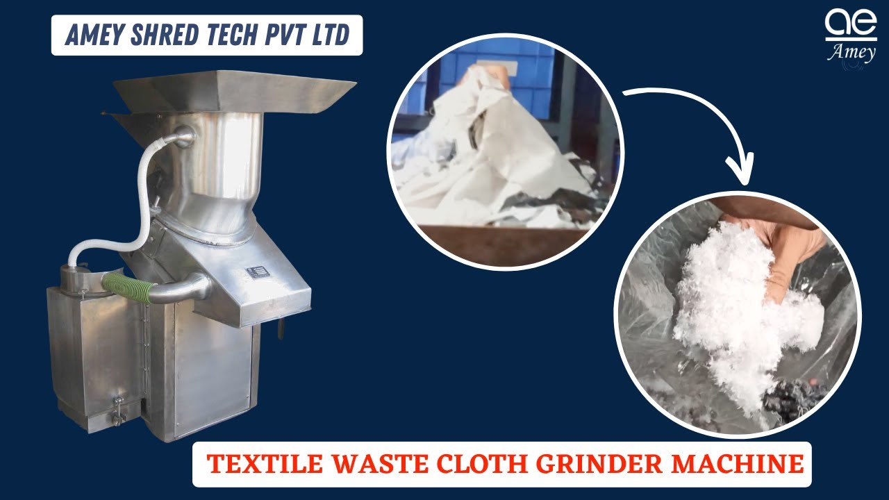 Textile Waste Cloth Grinder Machine | Old Cloth shredder | Fabric ...