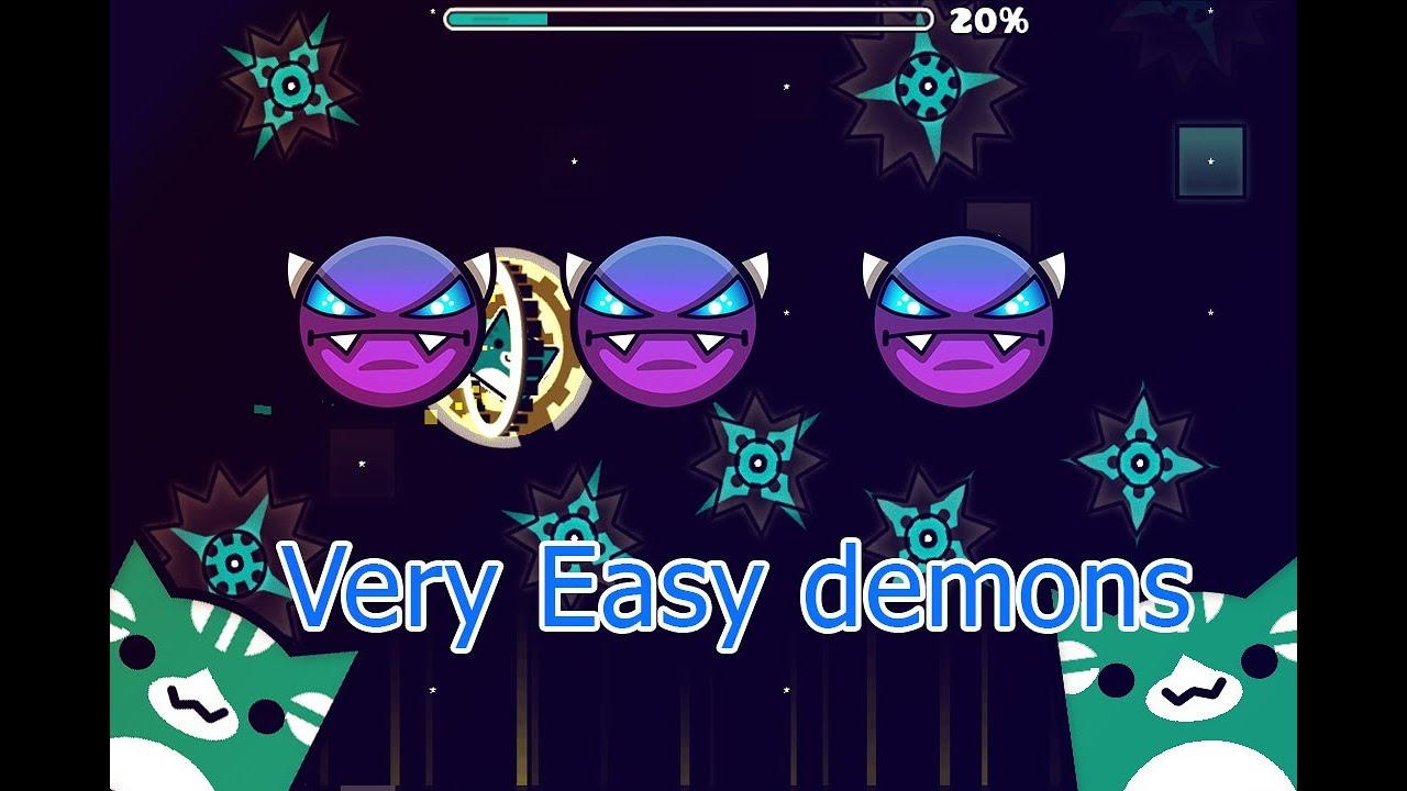 3 VERY EASY DEMONS GEOMETRY DASH - YouTube