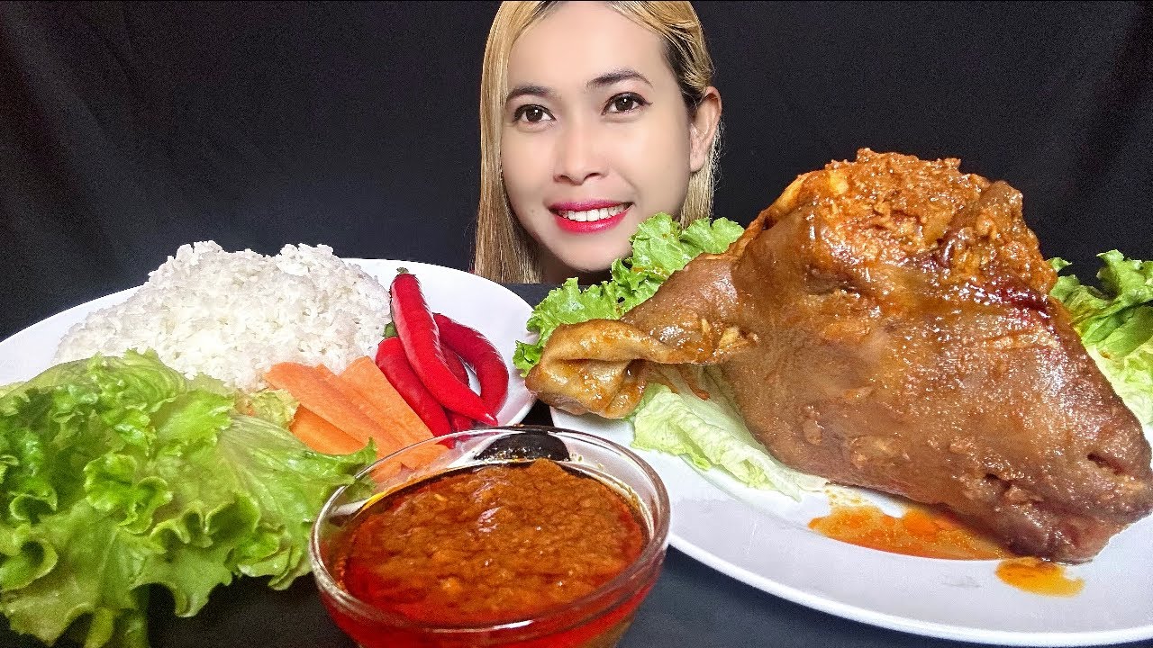 Today I cooked and eat curry Goat’s head with rice and vegetables and ...