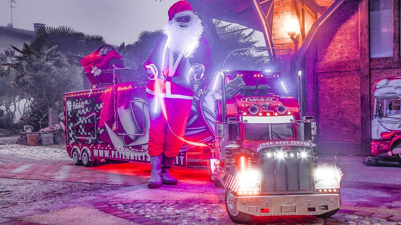 Santa Claus And TruckModel Peterbilt 359 RC 1:4 - YouTube