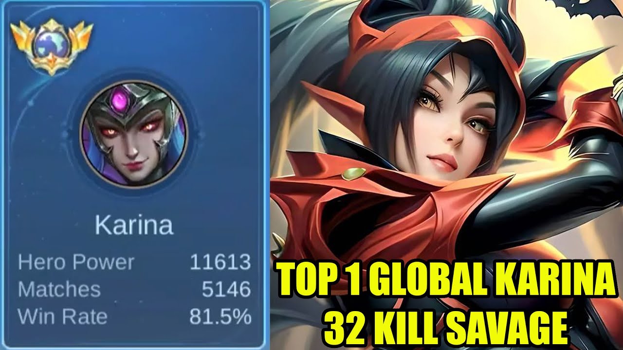 belajar dari top 1 global karina 10 menit 32 kill bikin yang nonton ...