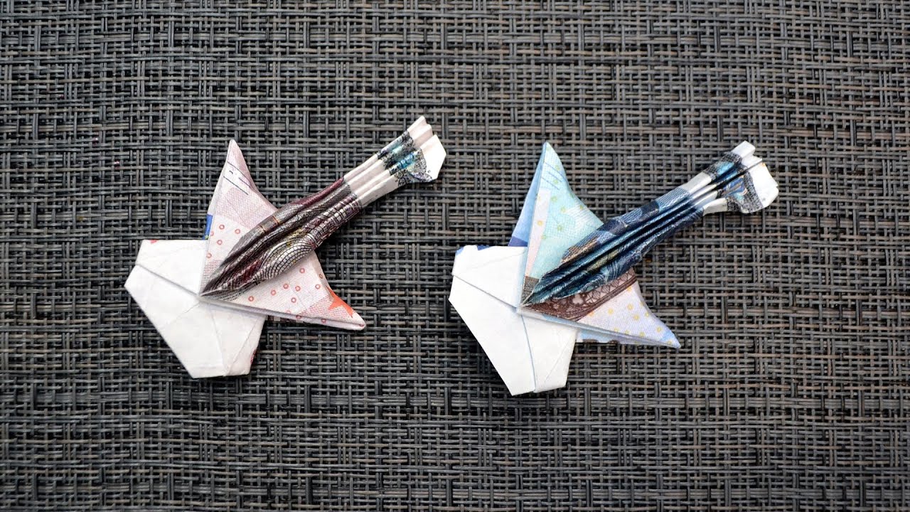 Origami GITARRE Geldgeschenk GELD FALTEN | Geschenk | Money GUITAR ...