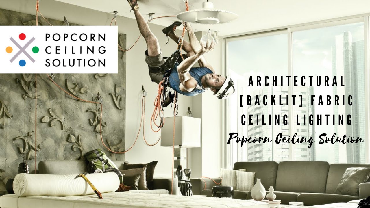 Architectural [backlit] fabric ceiling lighting - YouTube