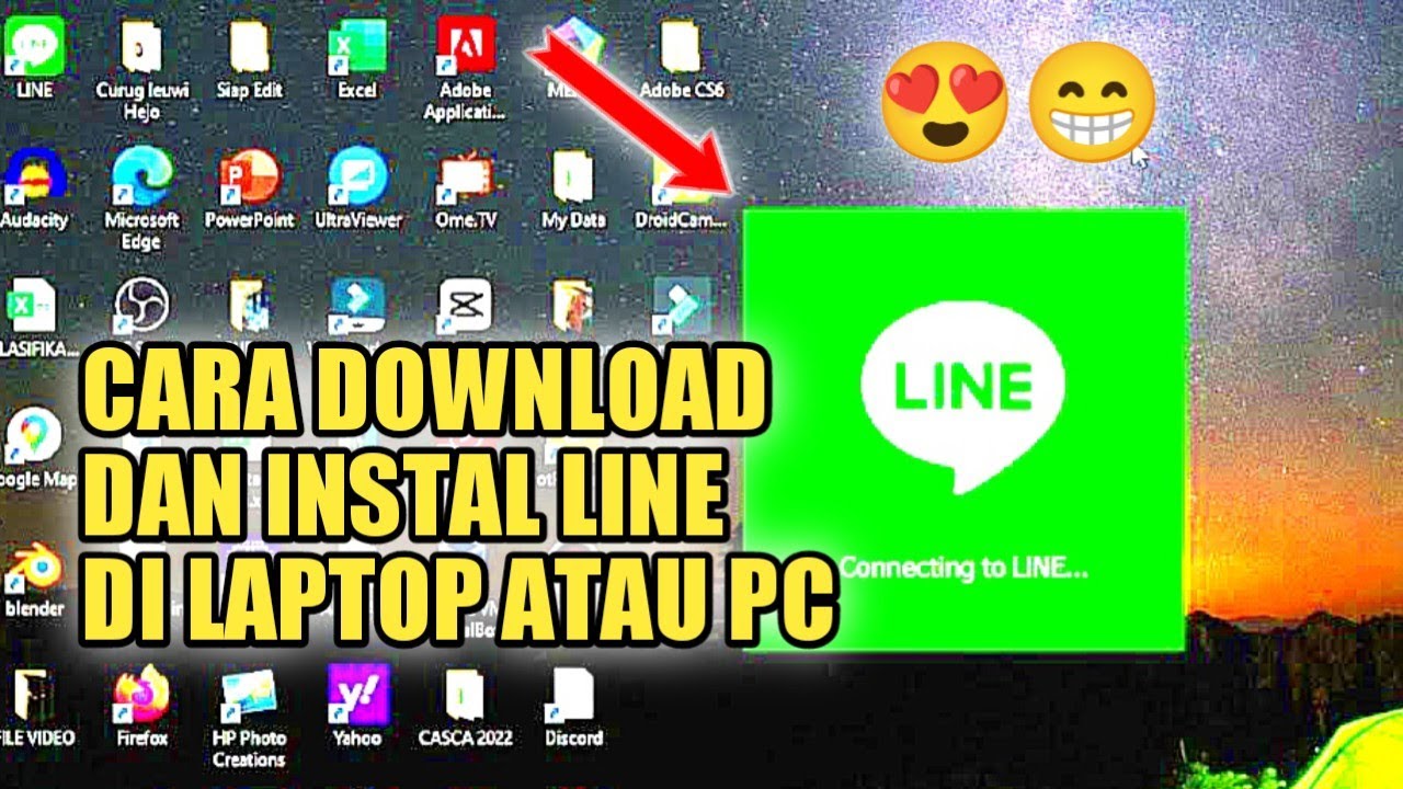 CARA DOWNLOAD DAN INSTAL APLIKASI LINE DI LAPTOP ATAU PC - YouTube