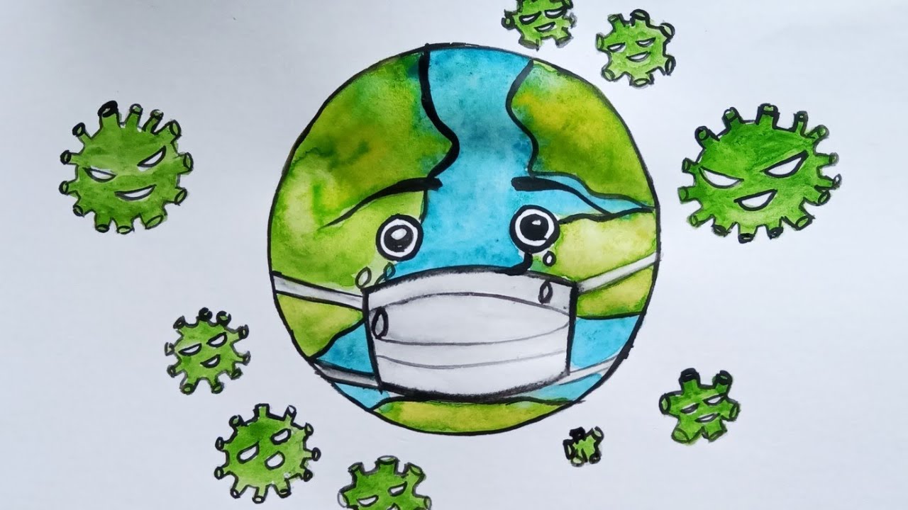 Coronavirus drawing video ||how to draw coronavirus easy drawing ...