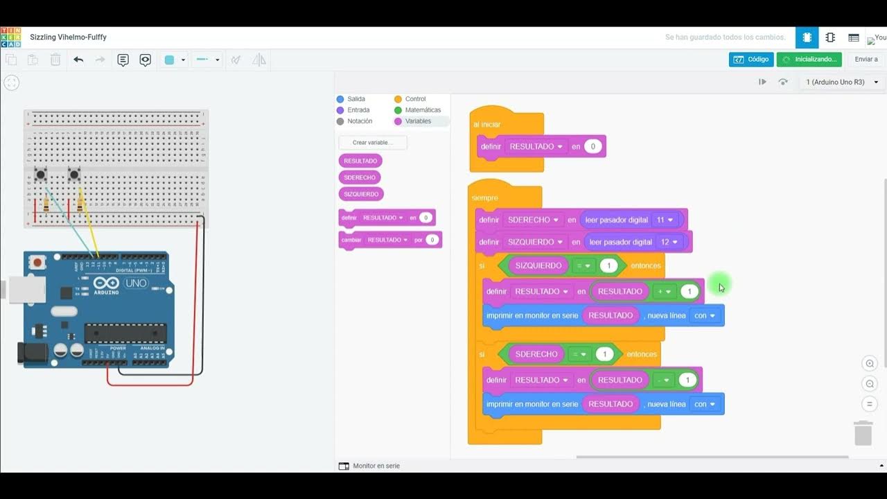 Actividad 5 algoritmo ábaco interactivo - Arduino en Tinkercad - YouTube