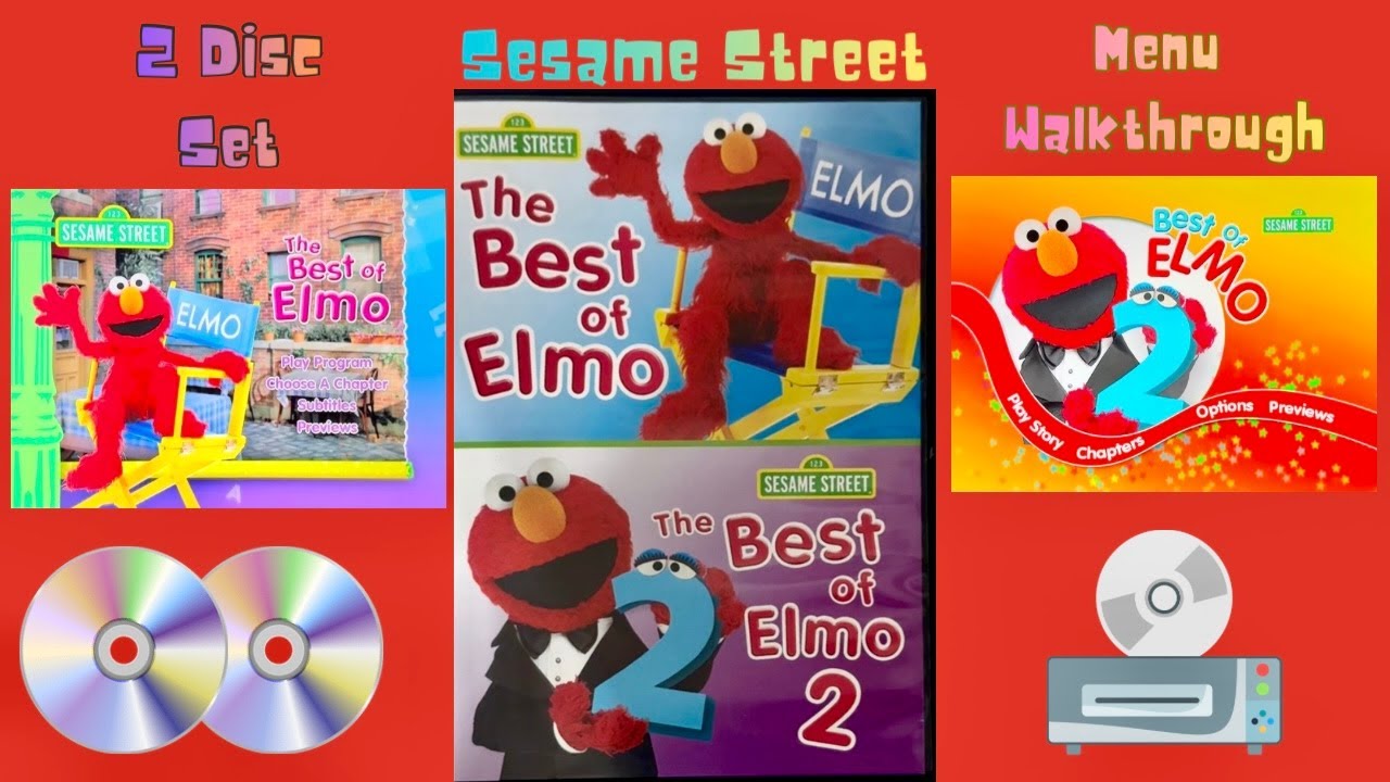 Sesame Street THE BEST OF ELMO DOUBLE FEATURE DVD Menu Walkthrough ...