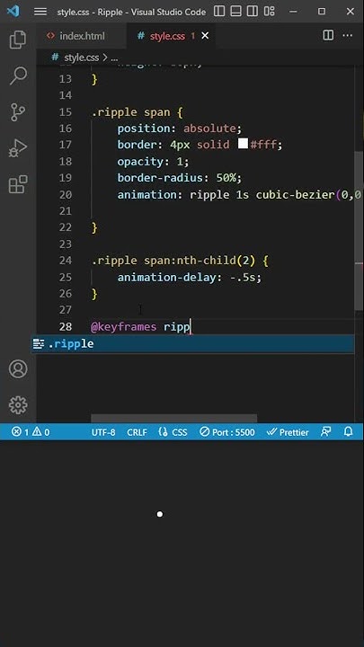 CSS Loading Ripple Animation - YouTube