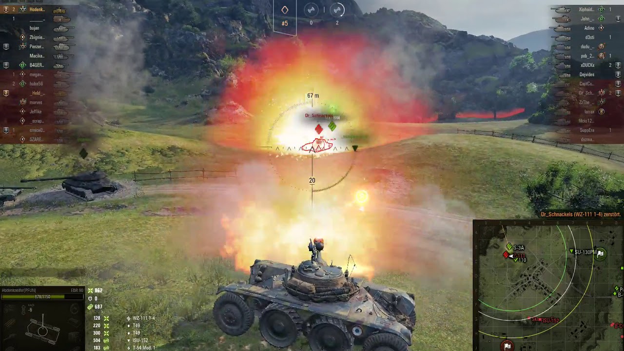 WoT Replays Wunschkonzert EBR 90 Radpanzer der Franzosen - YouTube