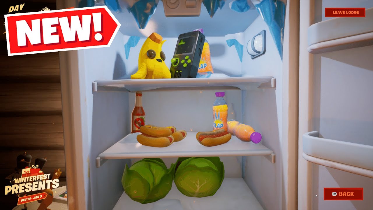 Fortnite New Winterfest Fridge Update - YouTube