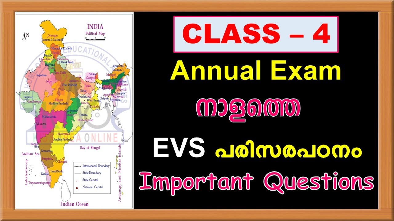 CLASS 4 EVS ANNUAL EXAM 2025 MODEL QUESTION PAPER STD 4 EVS IMPORTANT ...