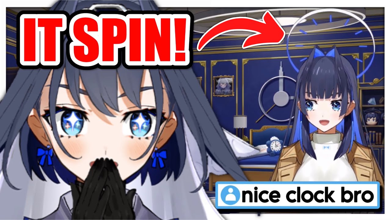 Kronii's clock got a new update and it spin! - YouTube