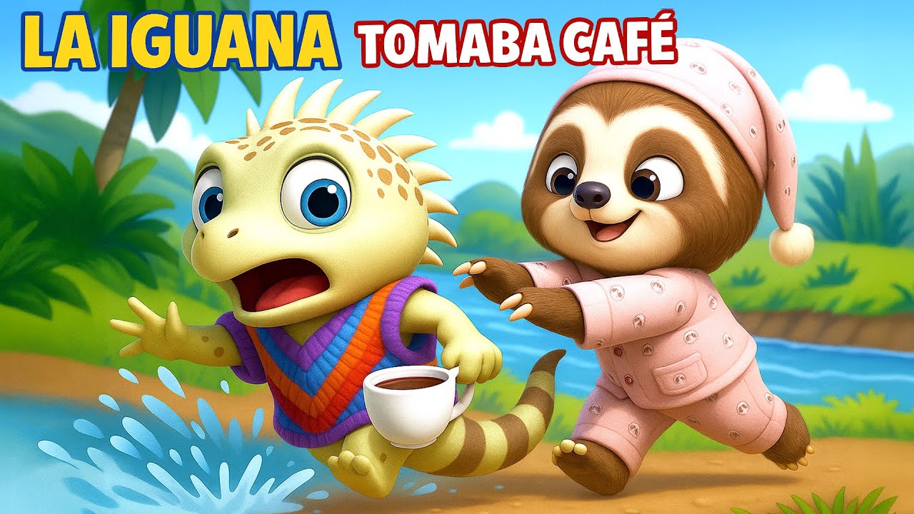 La iguana y el perezoso – ¡Una historia musical divertida! 😂 - YouTube