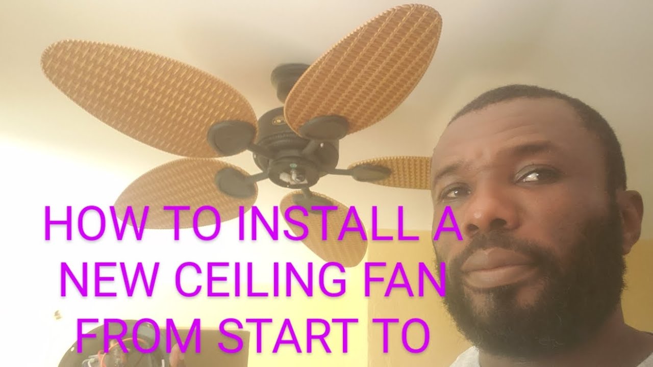HOW TO INSTALL A NEW CEILING FAN FROM START TO FINISH #diyproject # ...