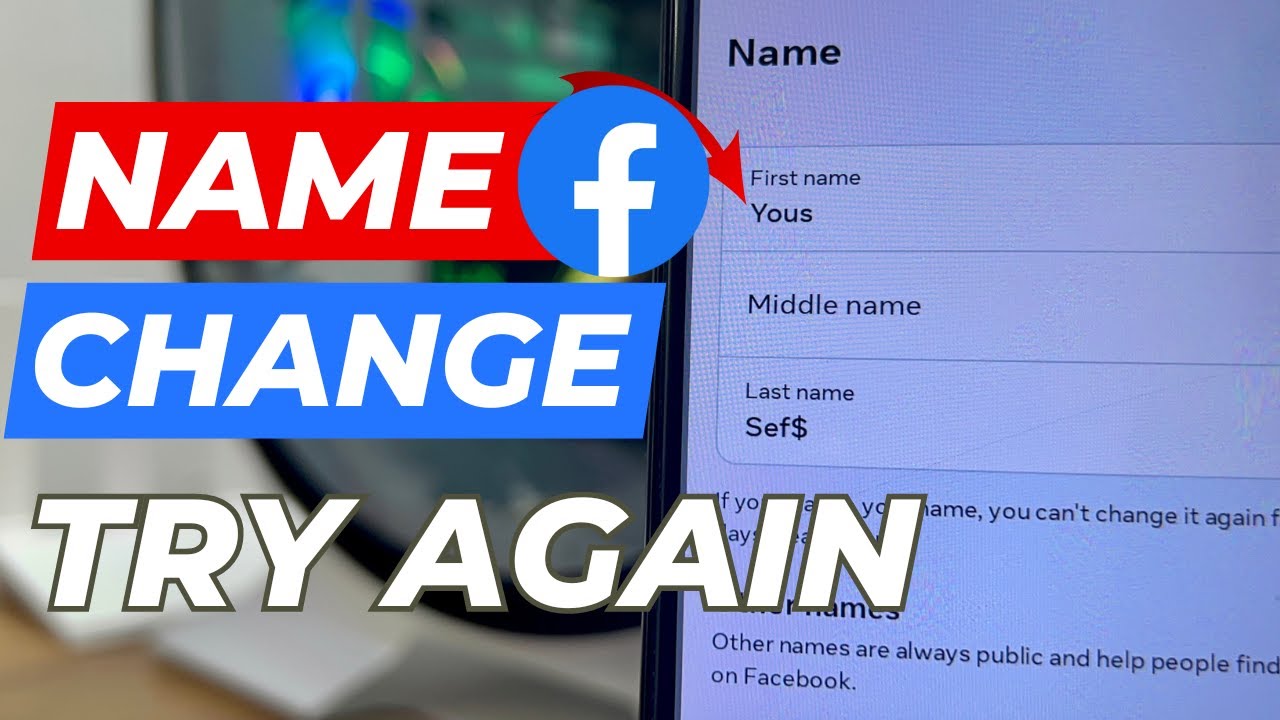 Facebook Name Change Please Try Again Later Problem Solve - YouTube