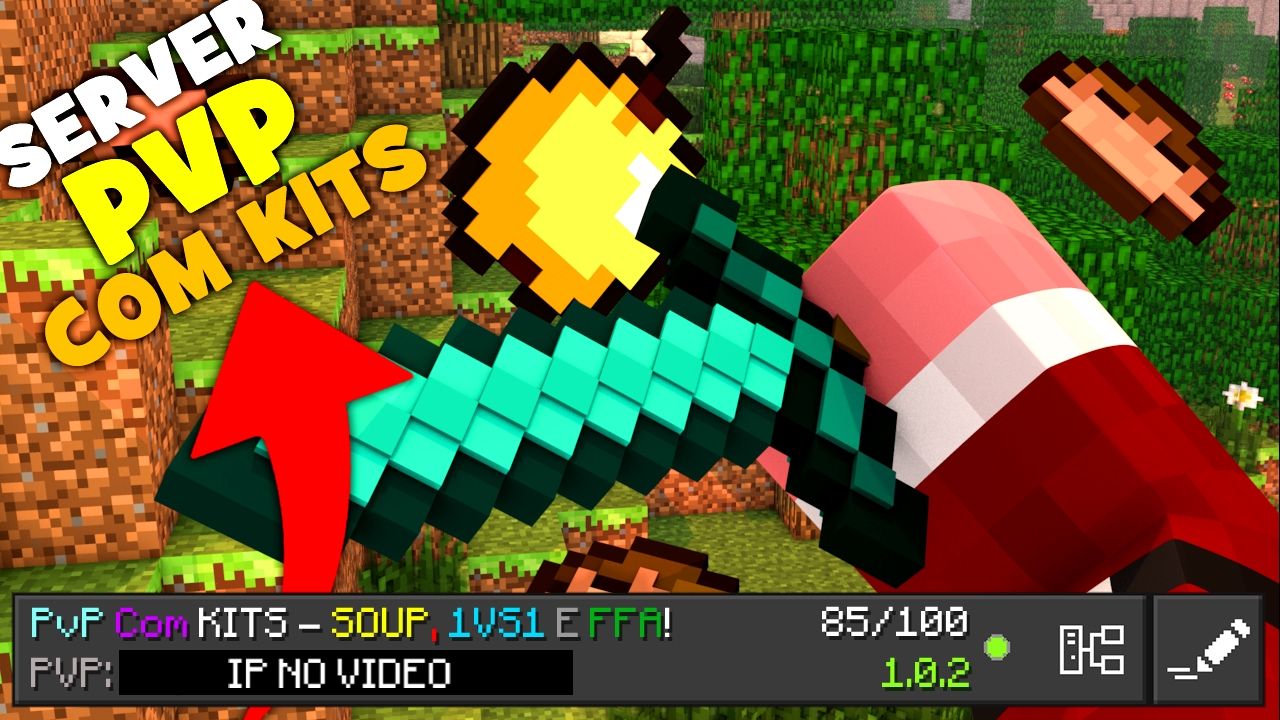 NOVO SERVIDOR DE PVP COM KITS - SOUP, 1VS1, FULL KIT E FFA PARA ...