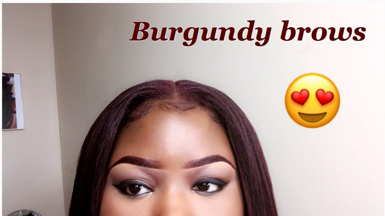 How To: burgundy/red brows - YouTube