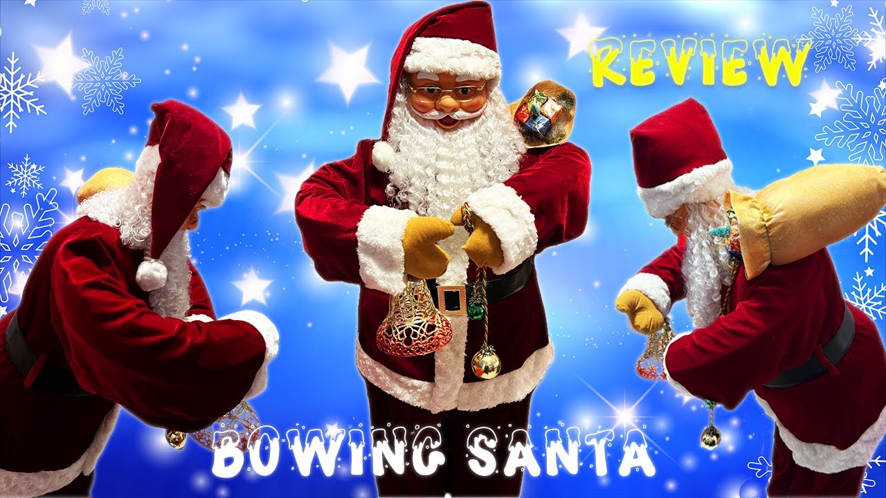 RARE ANIMATED BOWING SANTA CLAUS LIFESIZE - EXCLUSIVE REVIEW! - YouTube