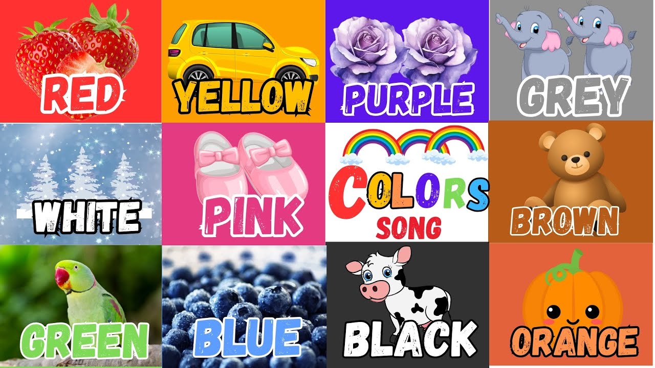 The Colors Song | Learn The Colours | Nursery Rhymes For Kids | Red ...