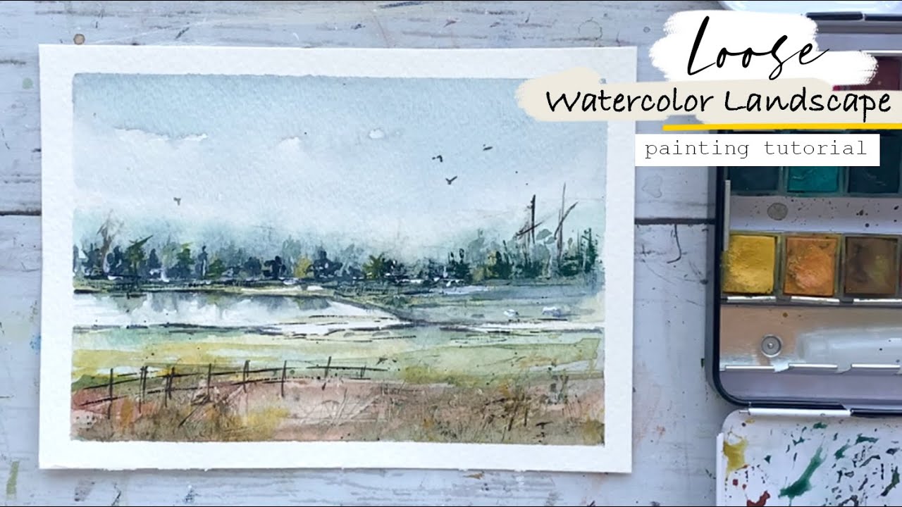 Watercolor Landscape | Watercolor Landscape Tutorial for Beginners ...