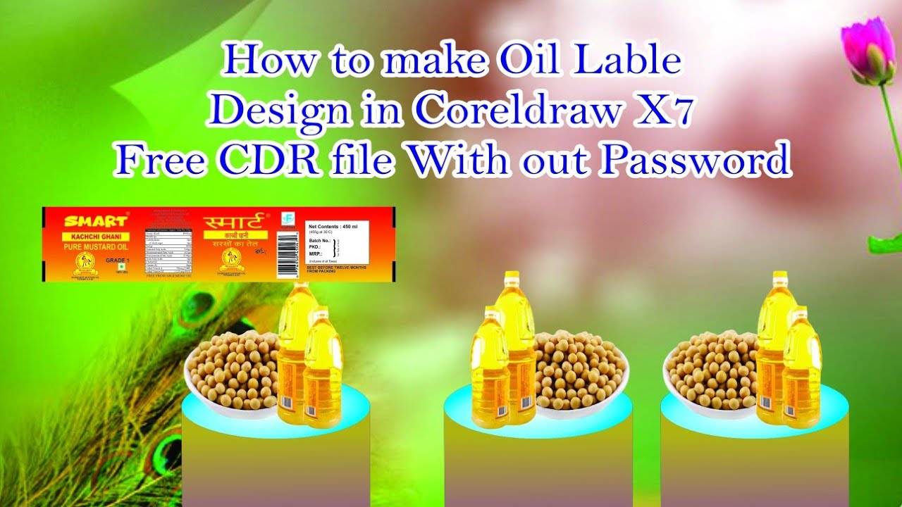 How to make Oil label Design / Multicolour label kaise design kare ...