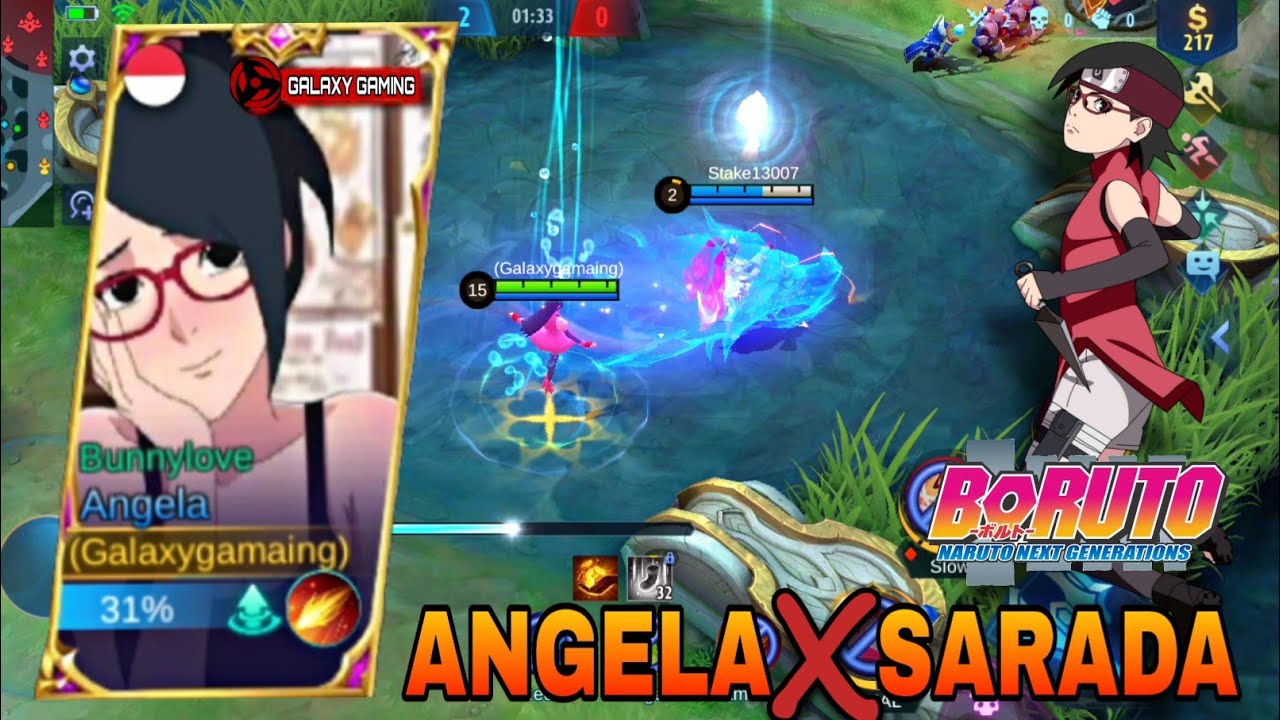NEW SCRIPT ANGELA X SARADA UCIHA||[BORUTO] MLBB ANIME - YouTube