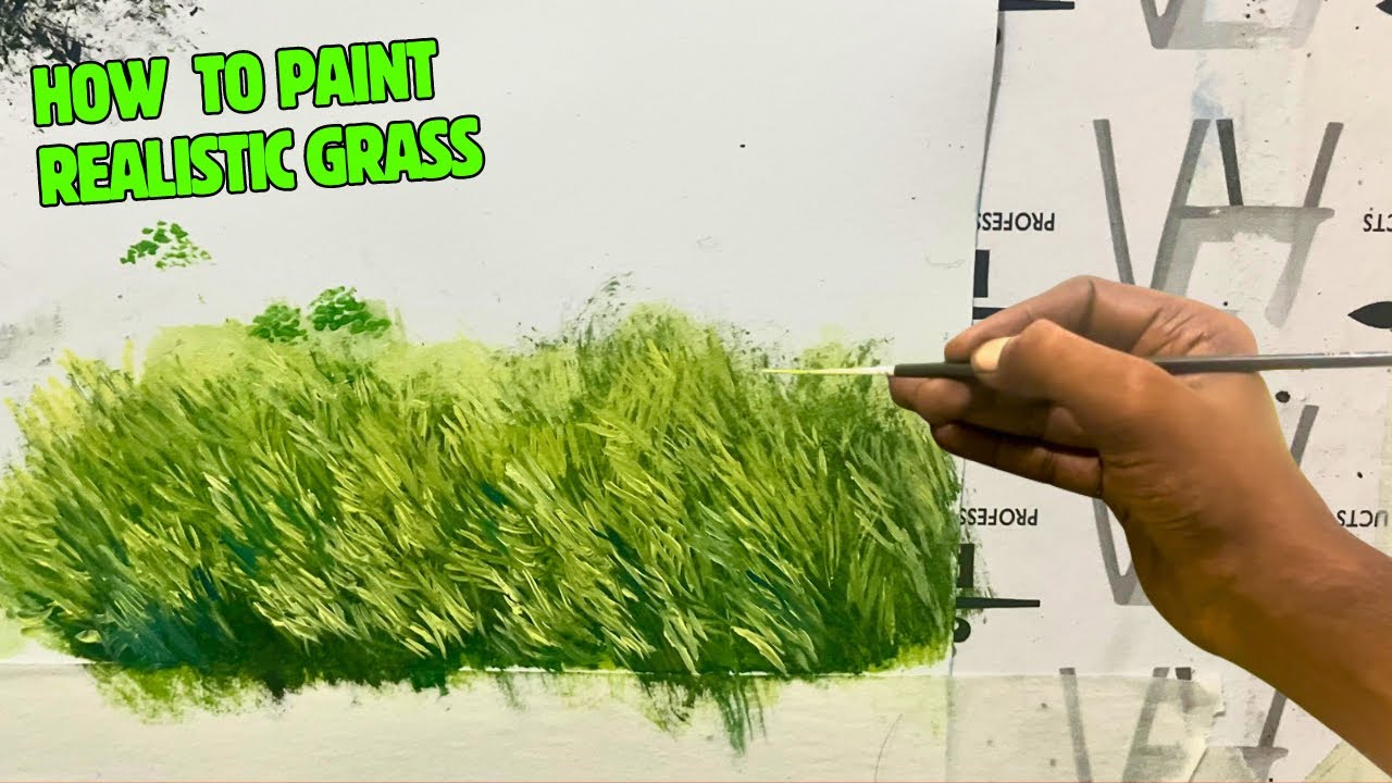 How to paint realistic grass #painting #realisticoilpainting #oilartist ...