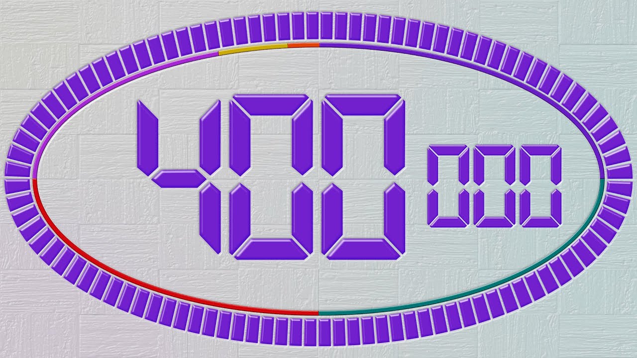 400 Second Timer With Ticking Sound & Alarm at The End | Numbers 400 to ...