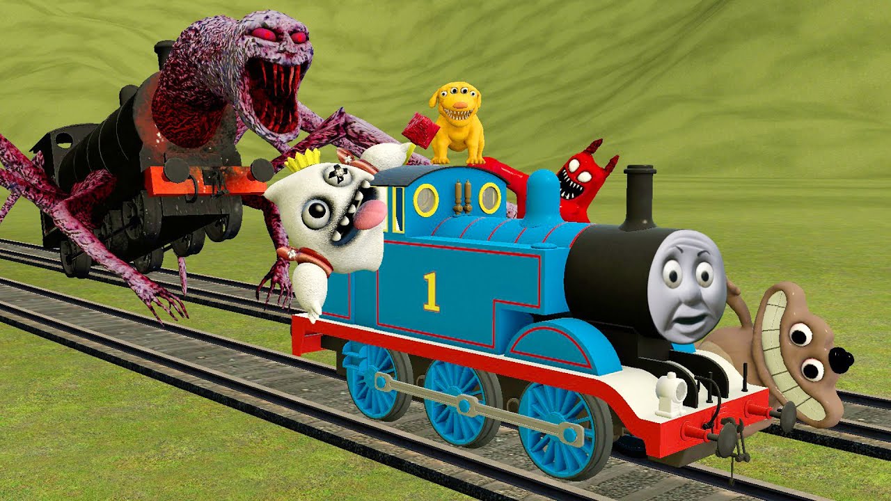 GARTEN OF BANBAN 6: Building a THOMAS TRAIN! vs NEW Cursed GORDON ...