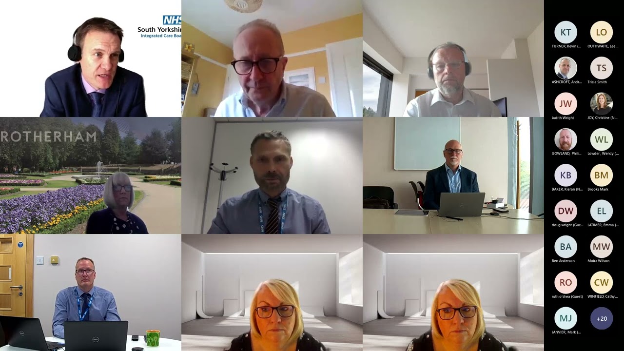 NHS South Yorkshire ICB Board Meeting 1st July 2022 Recording - YouTube