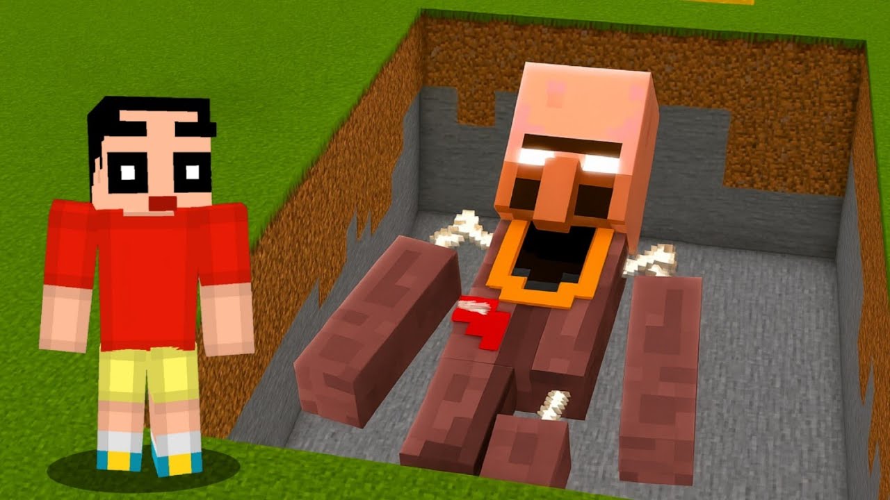 SCARY VILLAGER Entered Shinchan & Jack Bhaiya Village in Minecraft 😱 ...