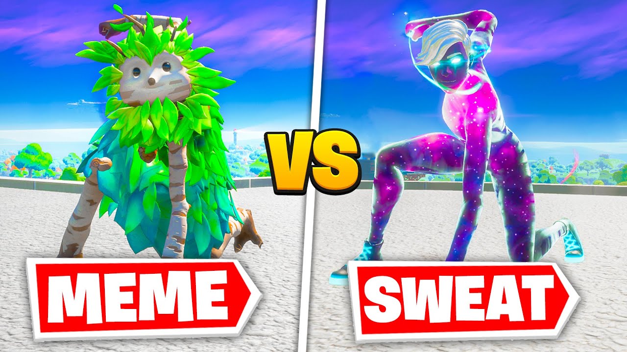 *MEME vs SWEAT* Fortnite Fashion Show! FIRE Skin Competition! Best ...