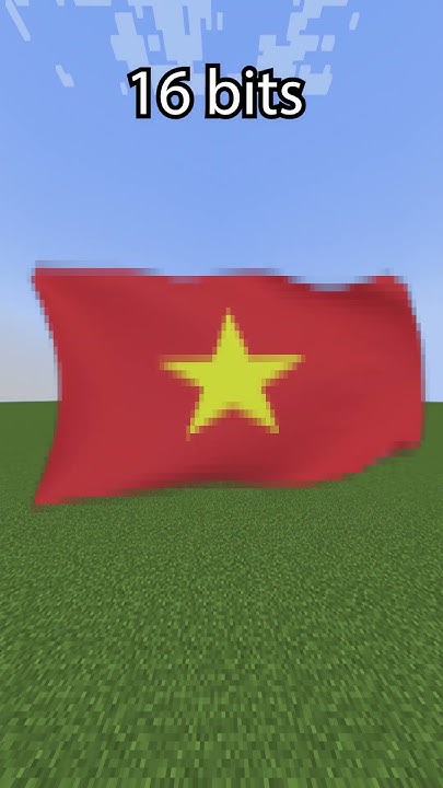 Minecraft Vietnam 🇻🇳 FLAG 1 bit 2 bits 4 bits 8 bits 16 bits 32 bits 64 bits - YouTube