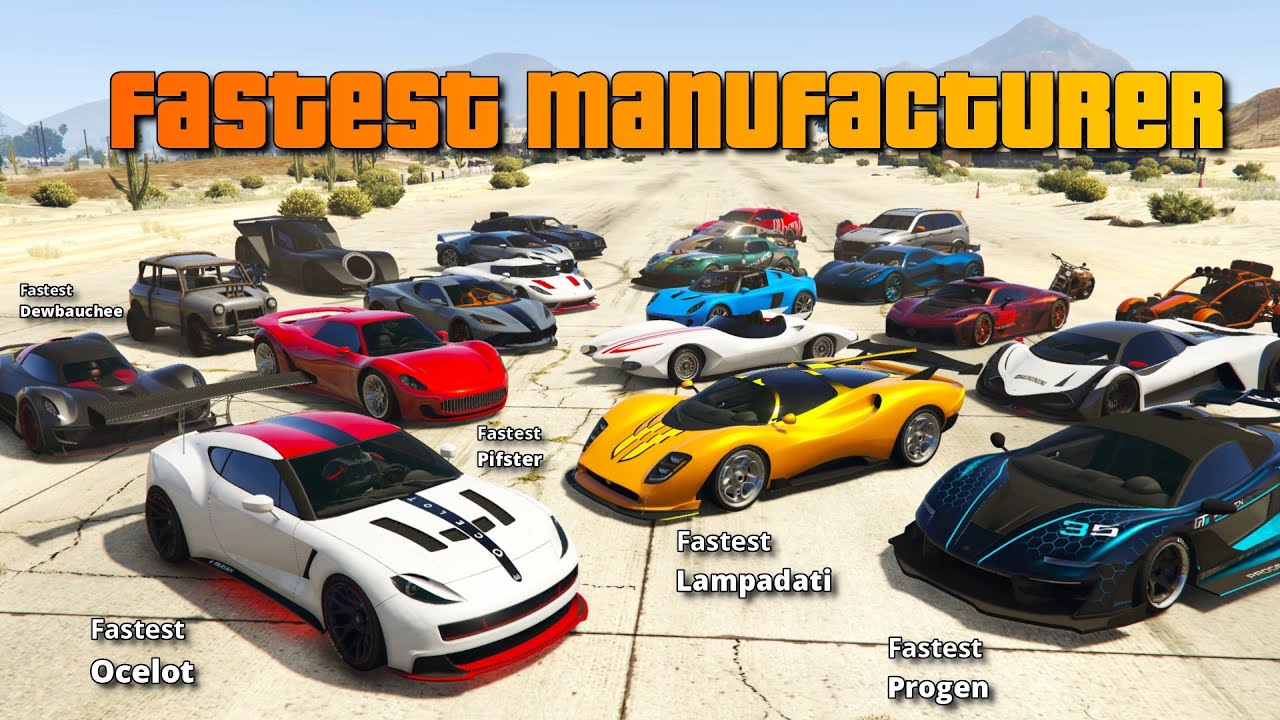 GTA V Which is the fastest vehicle manufacturer | All 59 Vehicle Brands ...