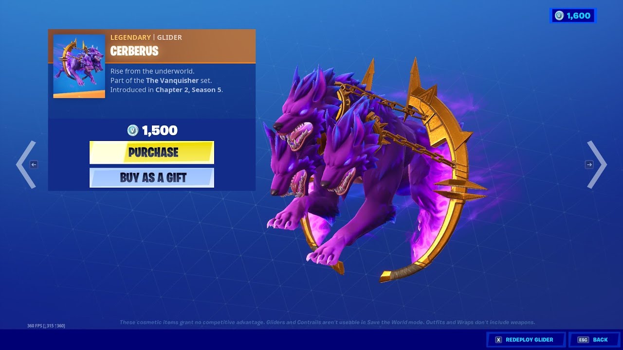 BUY 3 HEADS WOLF DOG CERBERUS FORTNITE S5 CH2~DRIVE STEAMY TO PLEASANT ...