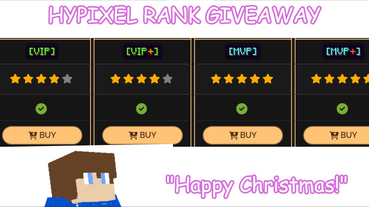 Hypixel RANK GIVEAWAY - YouTube