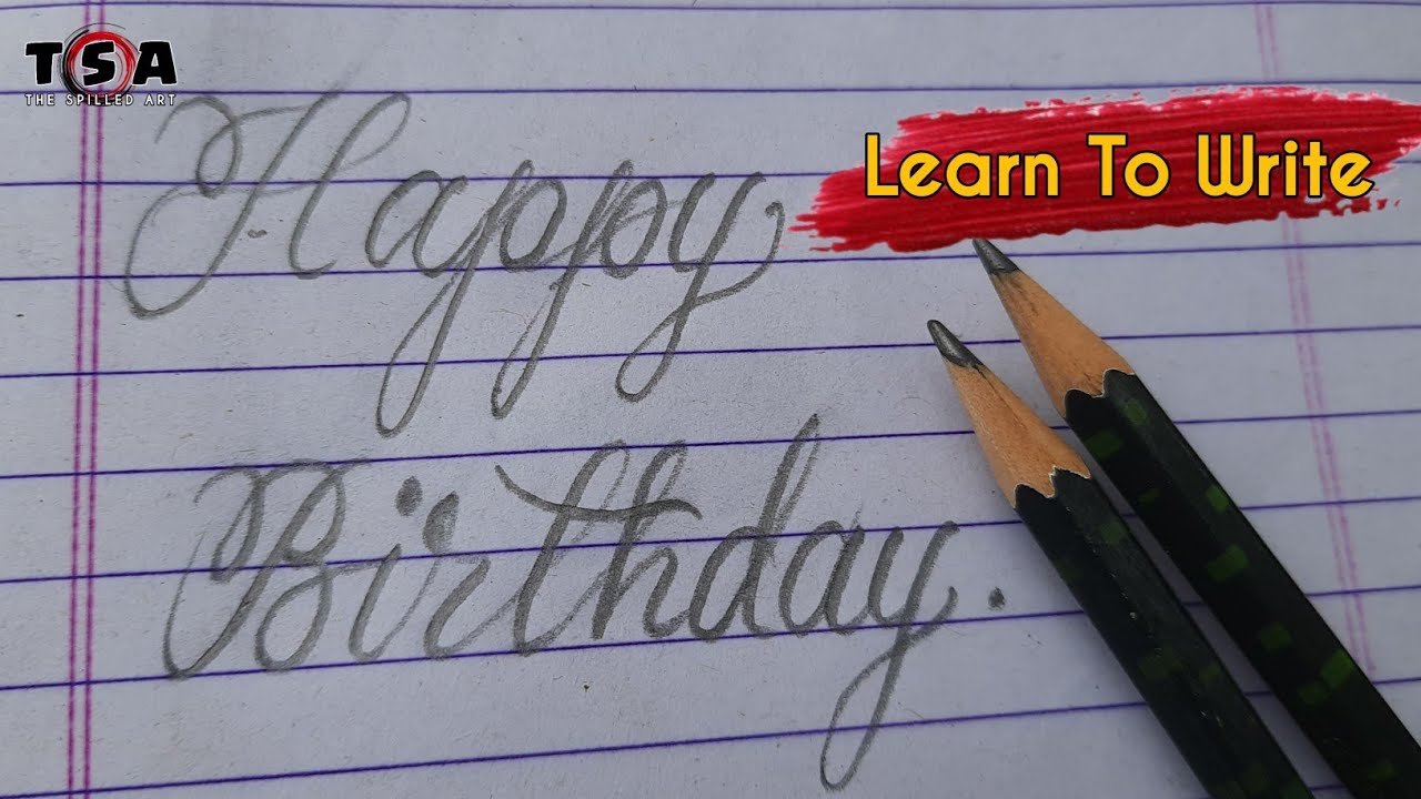 How To Write 'Happy Birthday' in Fancy Letters with Pencil || Happy ...